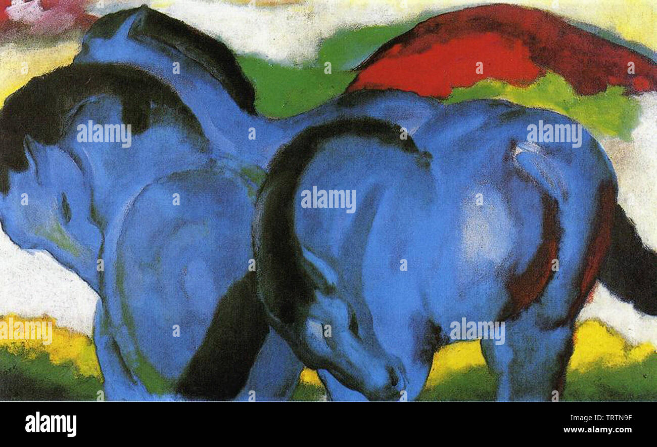 Franz Marc - Little Blue Horses 1911 Stock Photo - Alamy