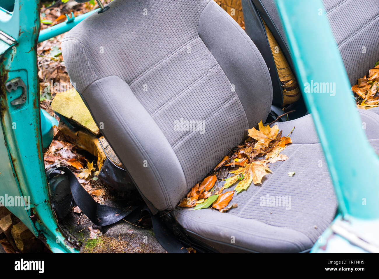 Old rusty green abandoned car from east Germany Stock Photo - Alamy