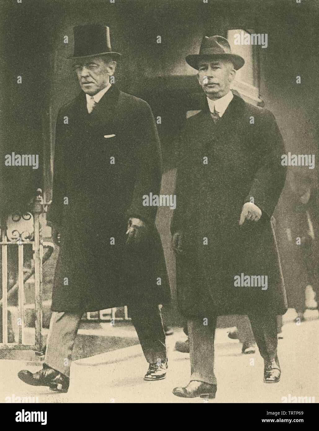 Antique 1926 etching, The President and Colonel House in 1915. Edward ...