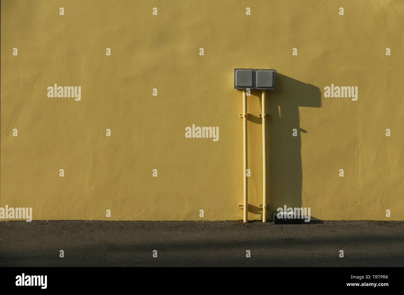 electrical switchboard controls on the wall Stock Photo - Alamy