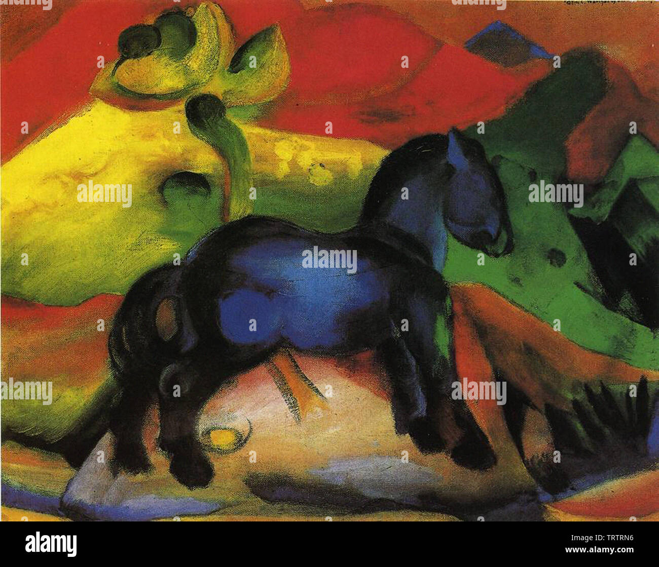 Franz Marc - Little Blue Horse 1912 Stock Photo - Alamy
