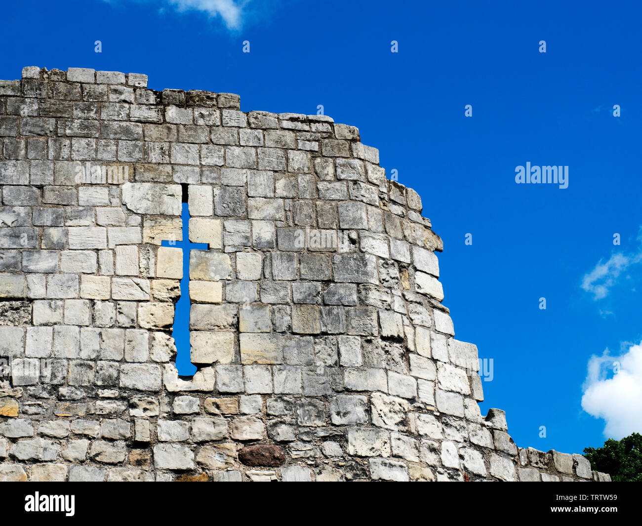 The Multangular Tower in Museum Gardens City of York Yorkshire England ...