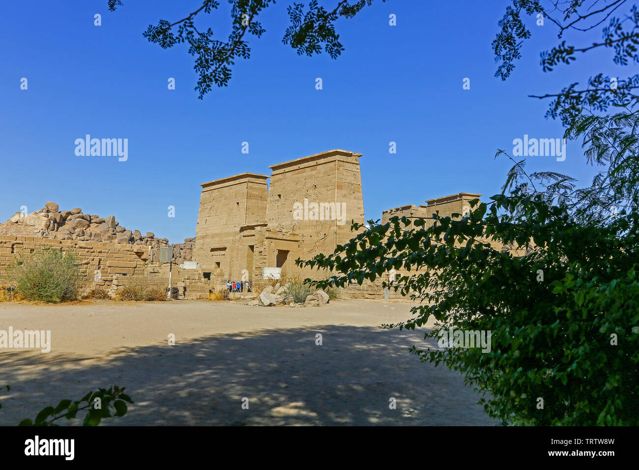 The Temple of Philae, an Egyptian temple complex on Agilkia Island ...