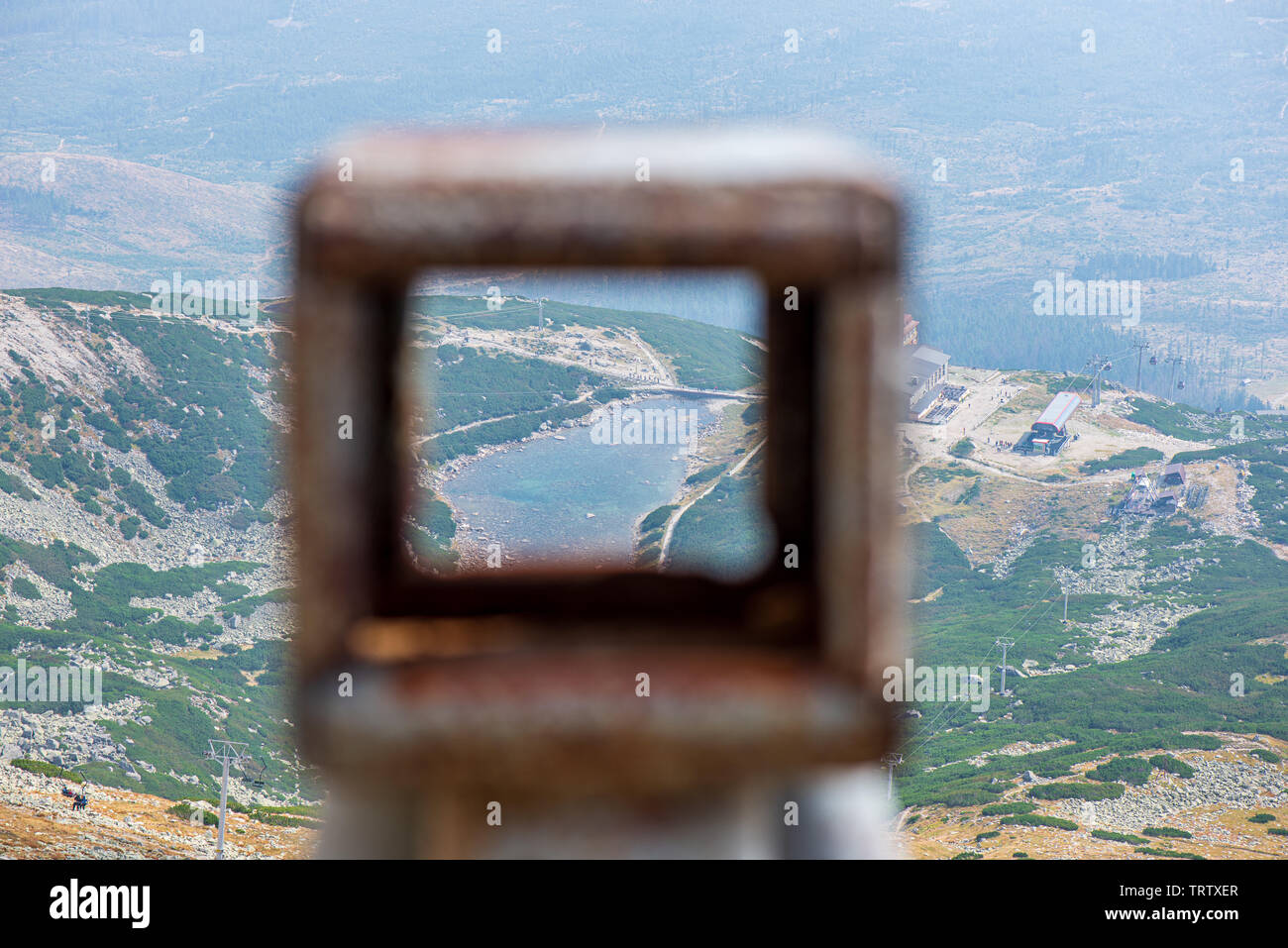 metal chain and wire rope holding bridge in place. steel construction ...
