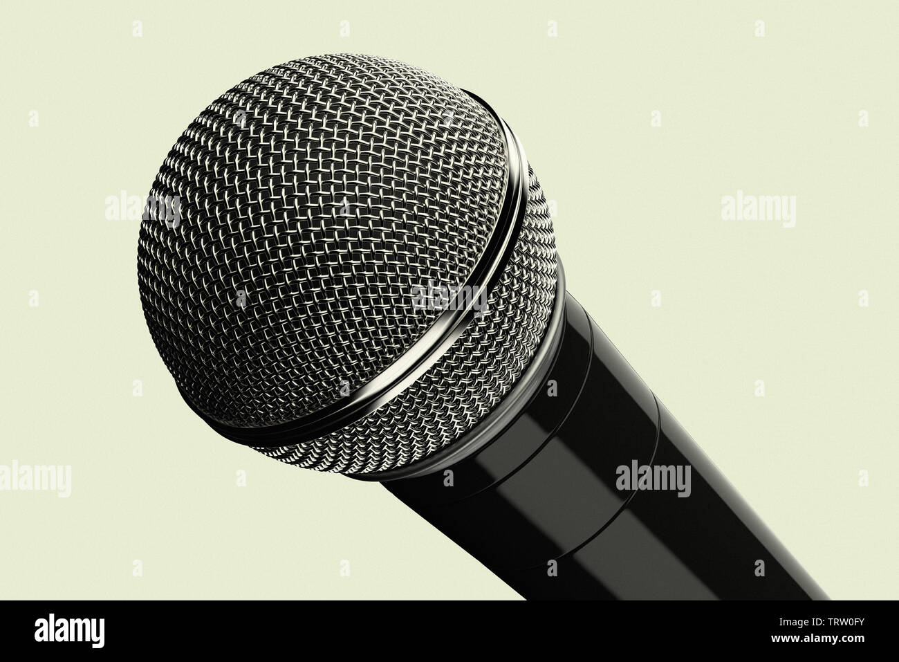 3D rendering of a close up of a microphone Stock Photo - Alamy