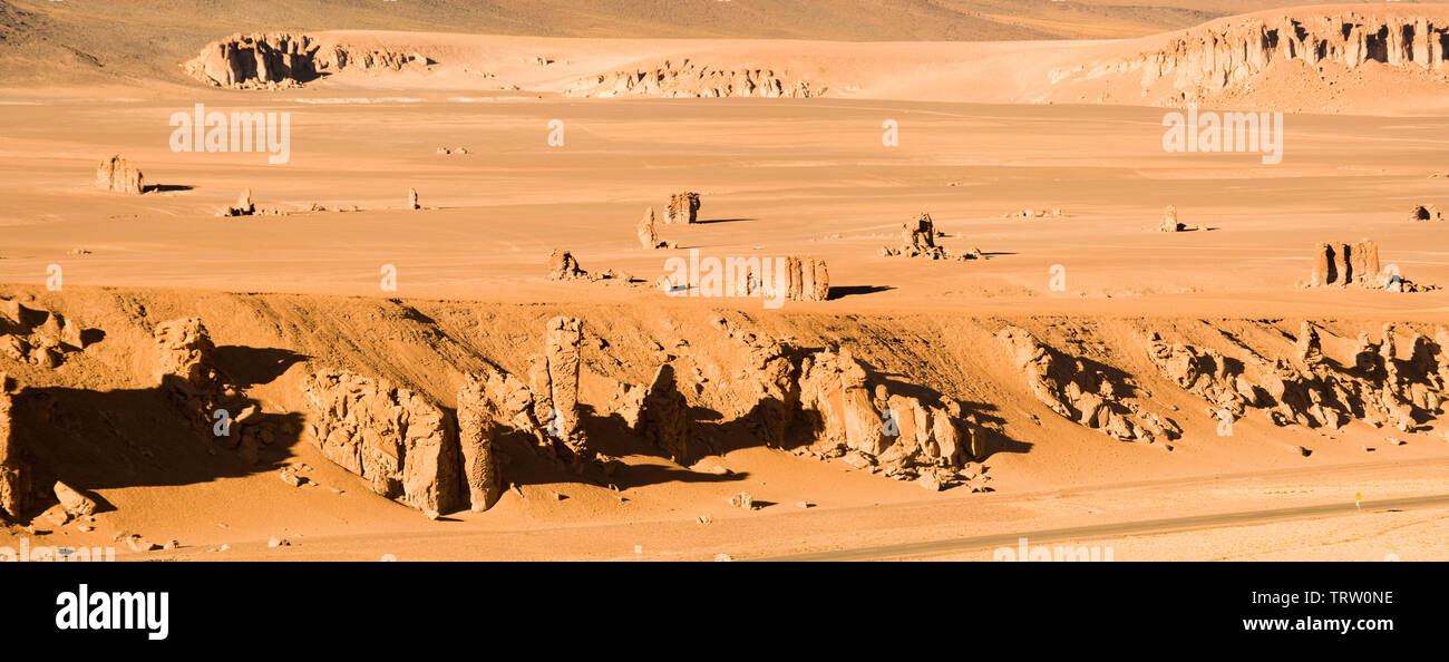 Rocks formation sculptured by the wind named Moais de Tara in the ...