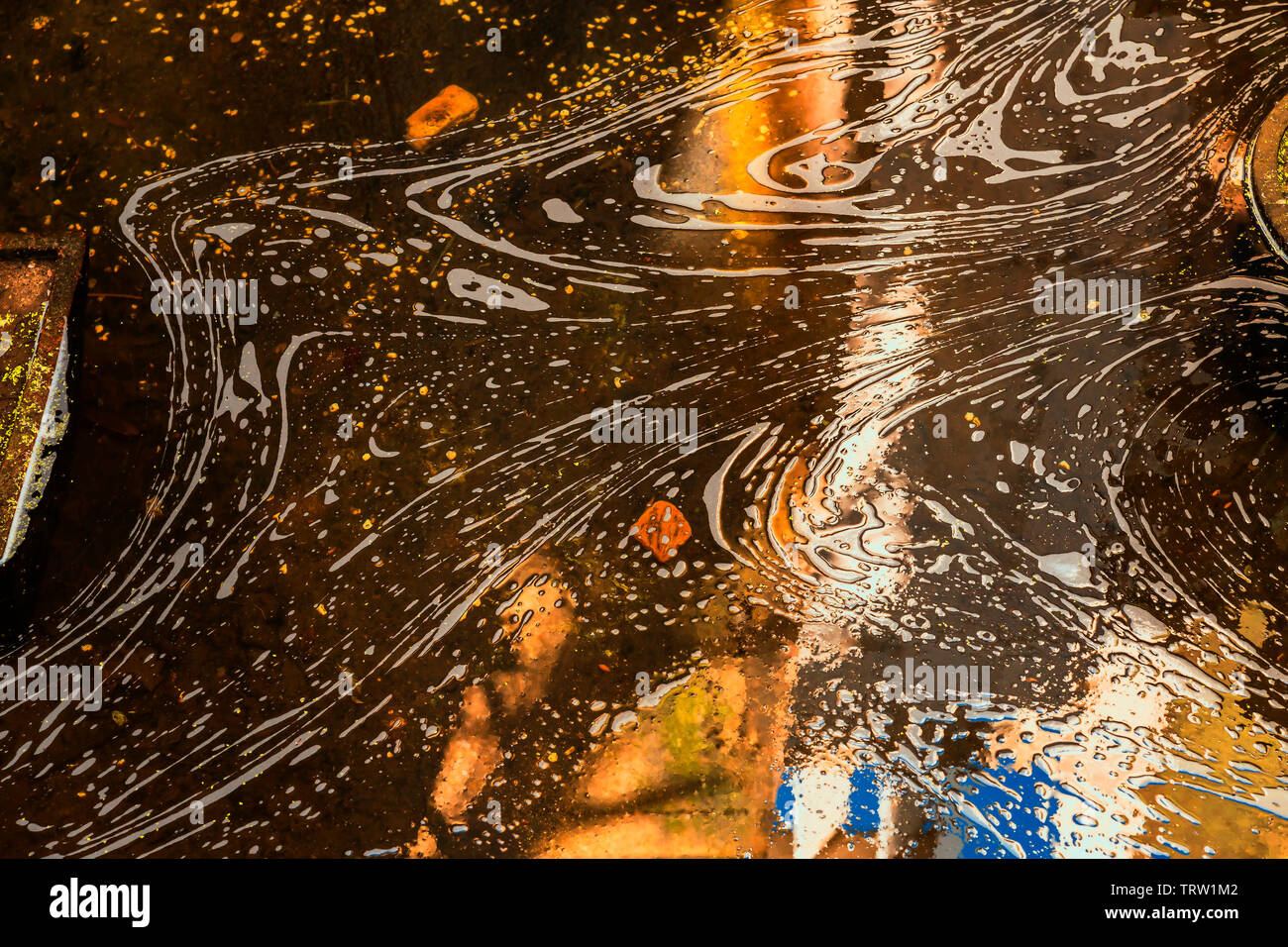 abstract wet background with foam floating Stock Photo - Alamy