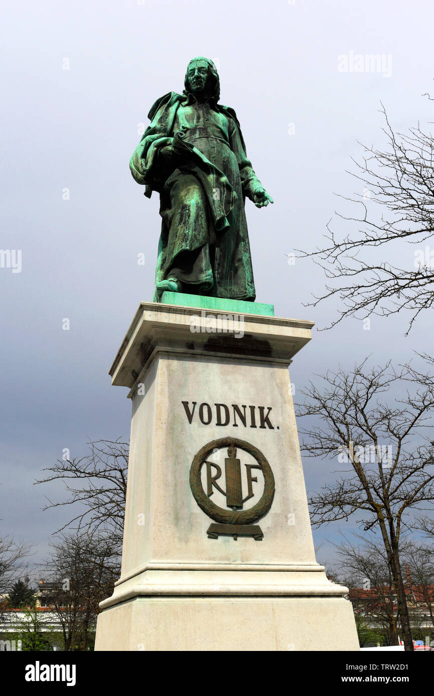 The Vodnik Monument or Valentin Vodnik Monument, Ljubljana city ...