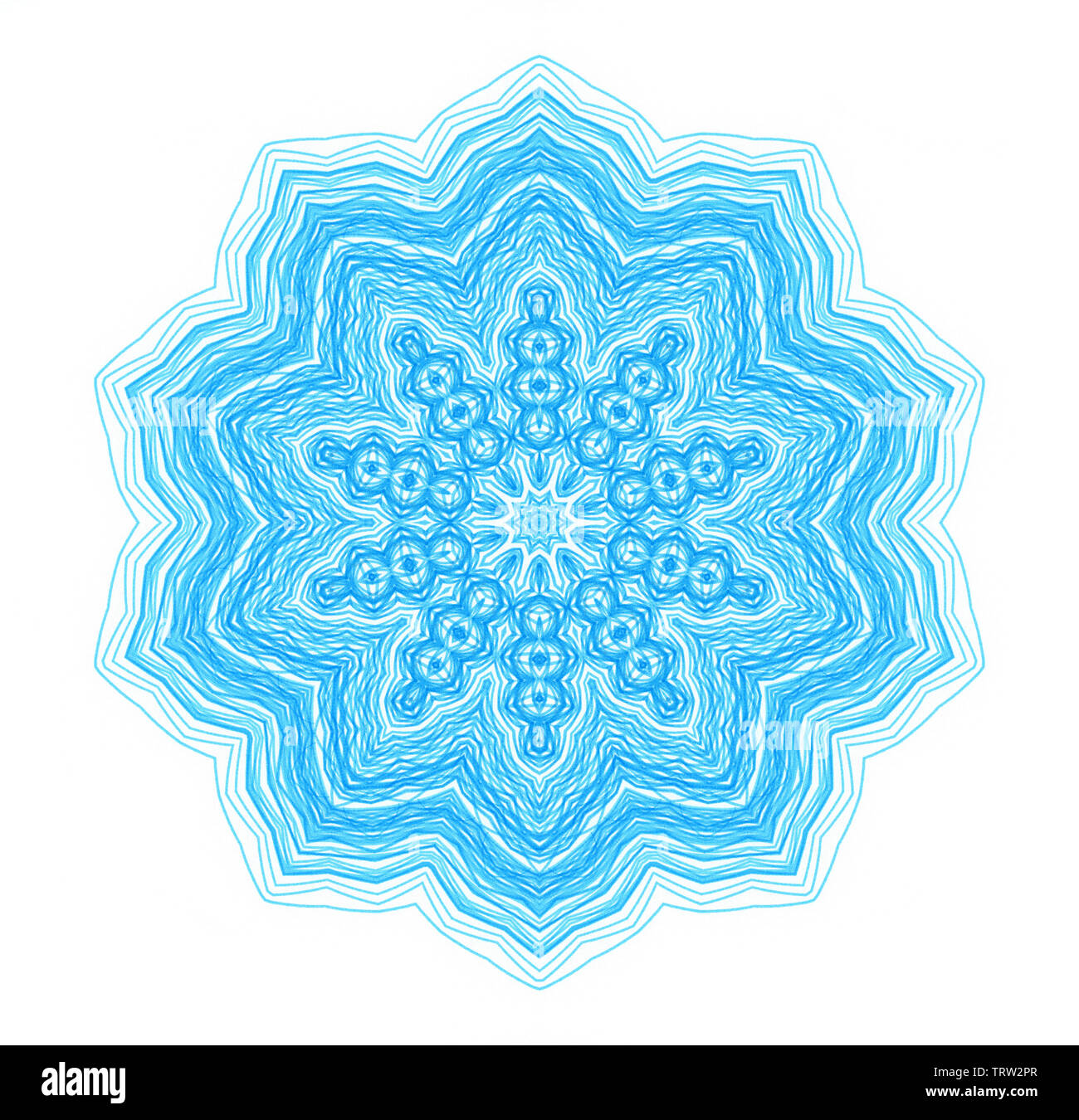 Abstract blue concentric pattern on white background for design Stock ...