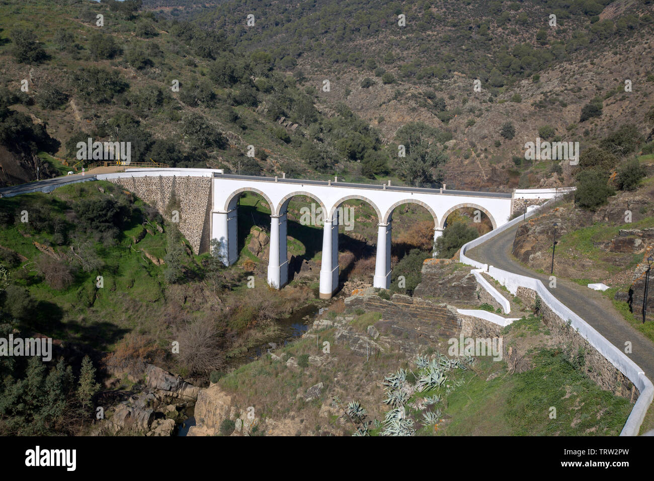 Road Bridge, Mertola, Portugal Stock Photo - Alamy
