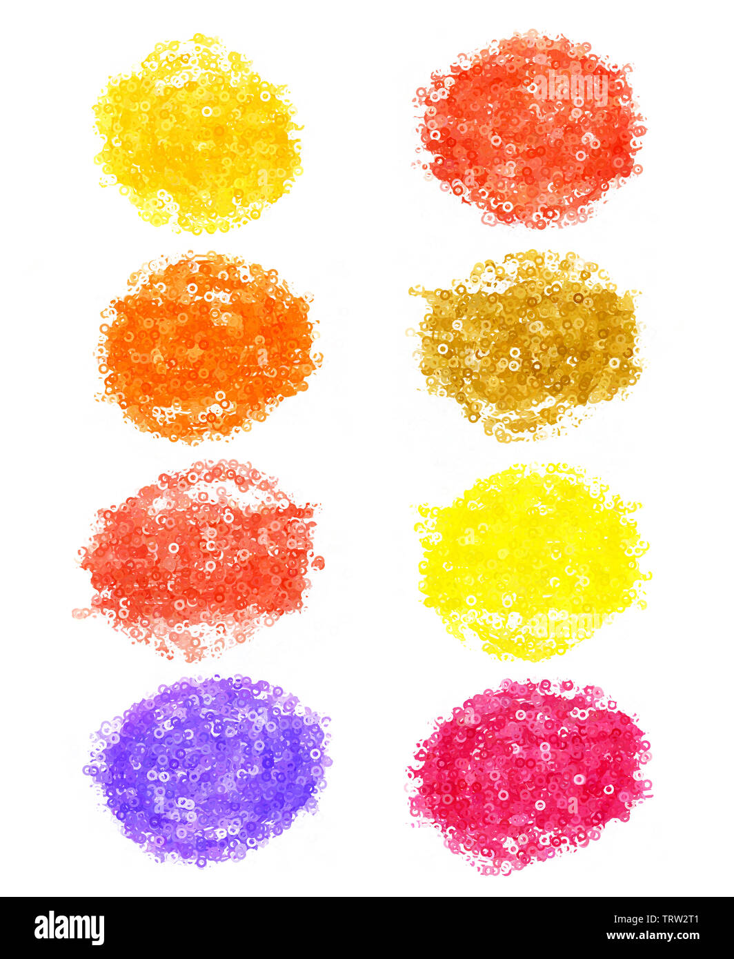 Set of abstract color elements on white background for design Stock ...