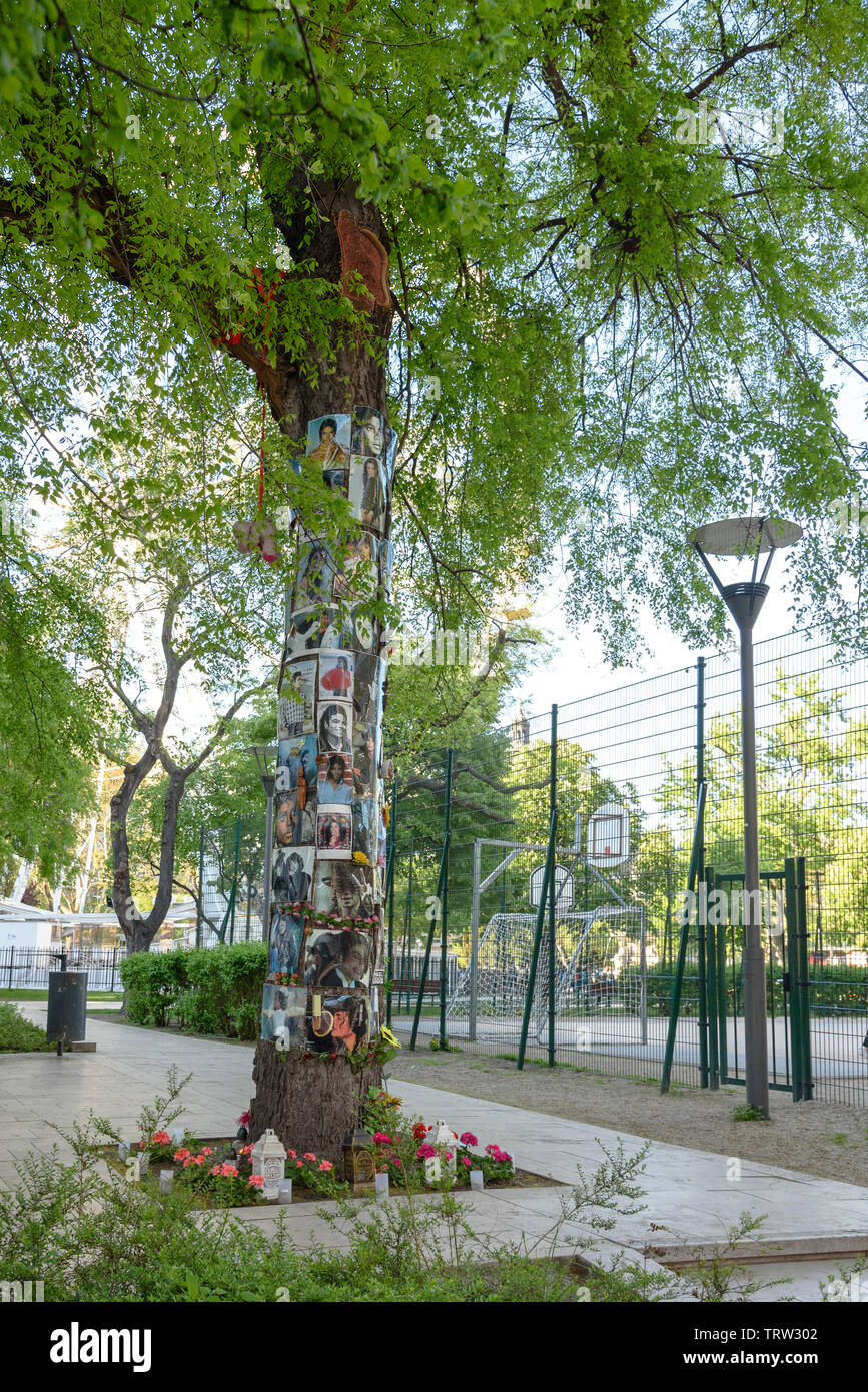 Michael jackson memorial tree hi-res stock photography and images - Alamy