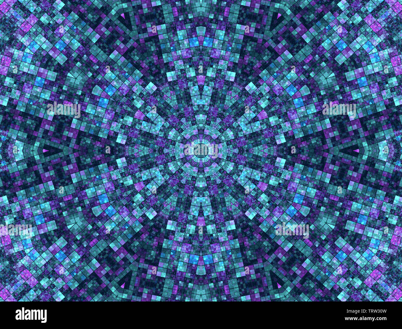 Mosaic background with abstract concentric pattern Stock Photo - Alamy
