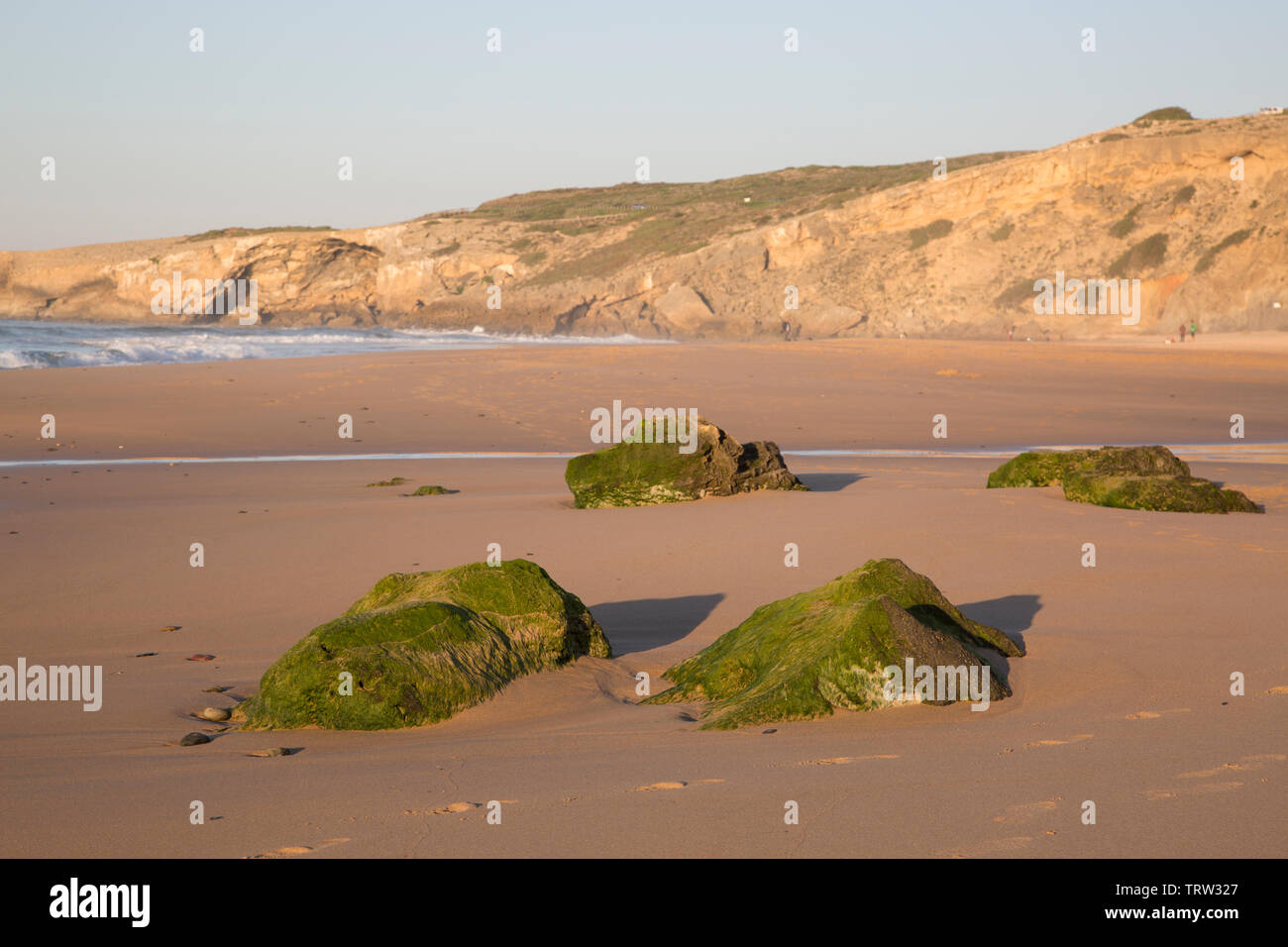 Cliff and Beach at Monte Clerigo; Alentejano; Portugal Stock Photo - Alamy