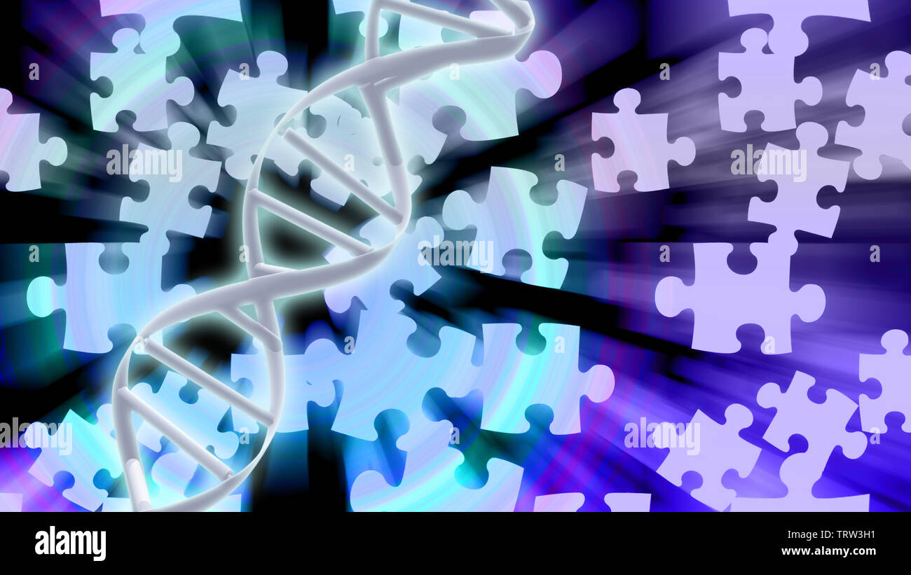DNA Solutions. Background with puzzle pieces Stock Photo - Alamy