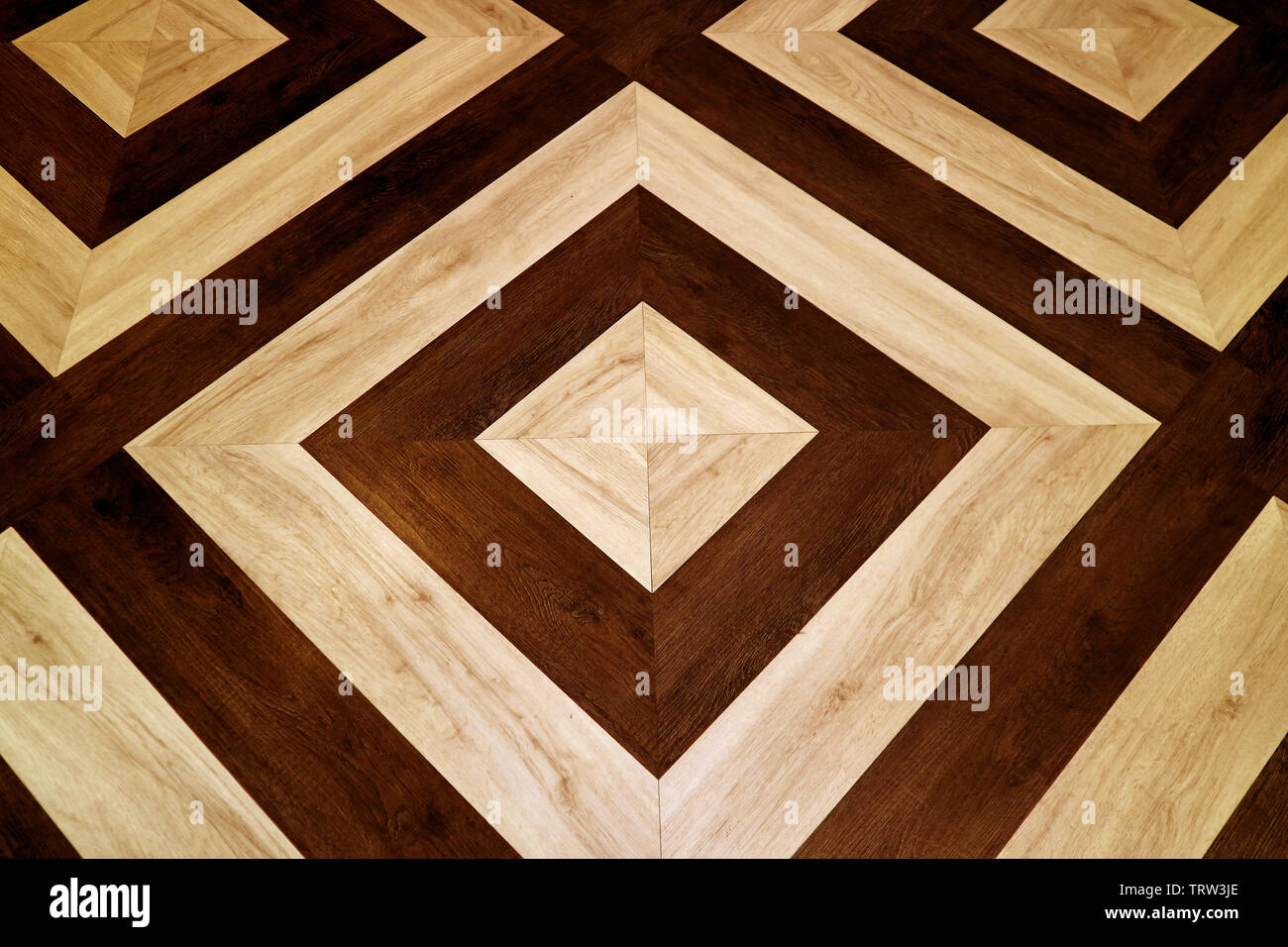 Dark and light brown geometric pattern wooden floor for abstract ...
