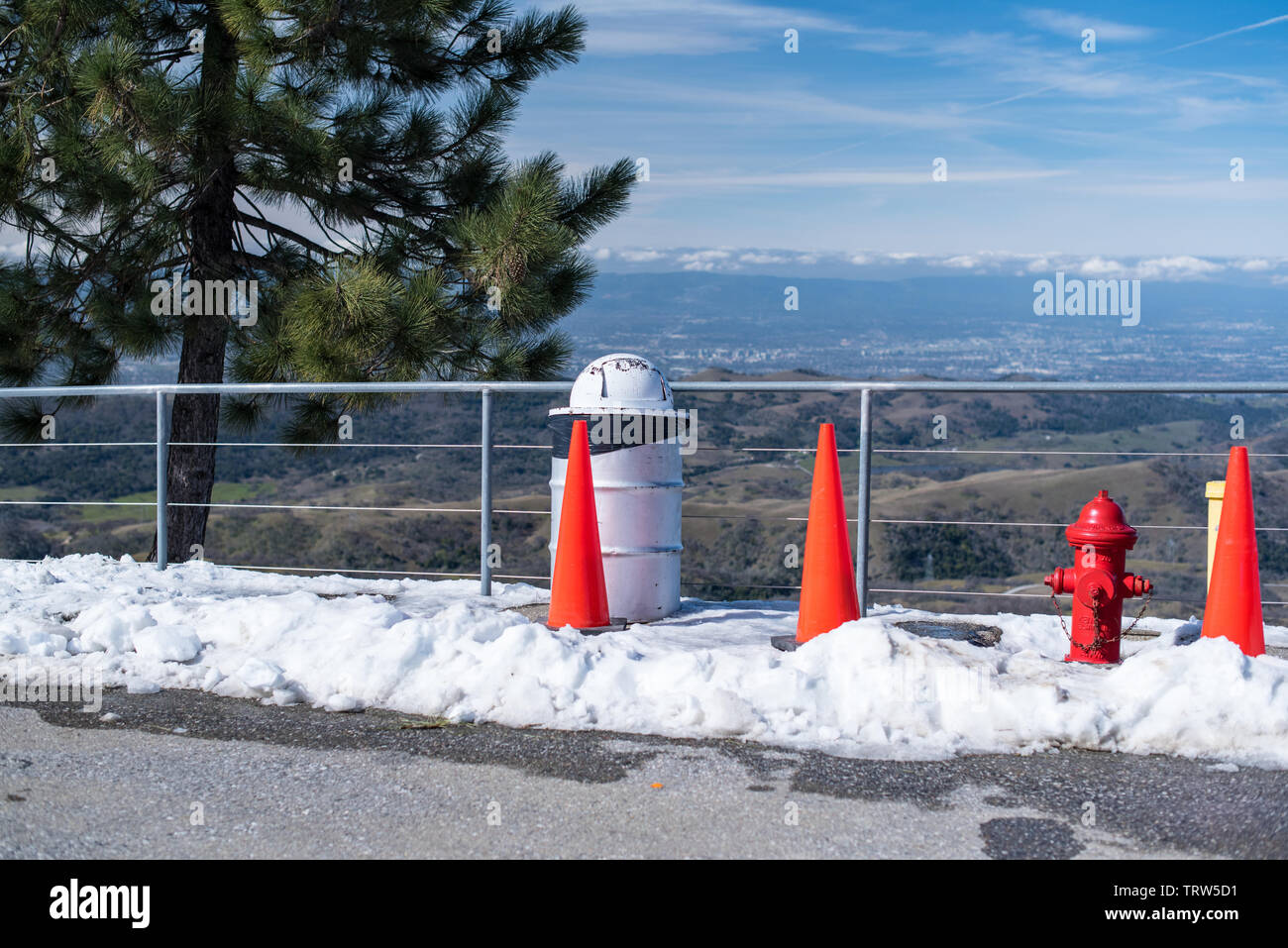 Snow on Mt. Hamilton Stock Photo - Alamy