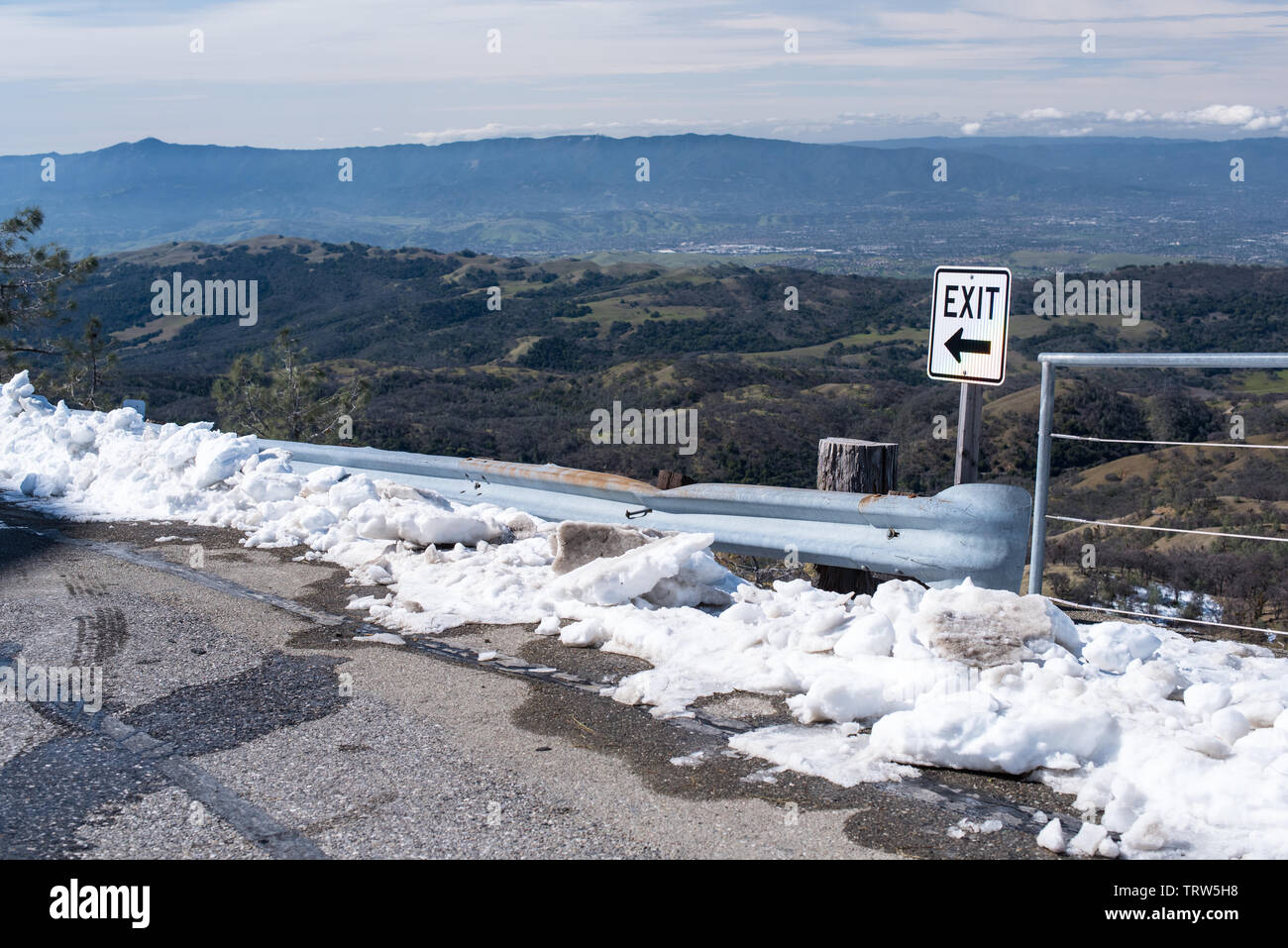 Snow on Mt. Hamilton Stock Photo - Alamy