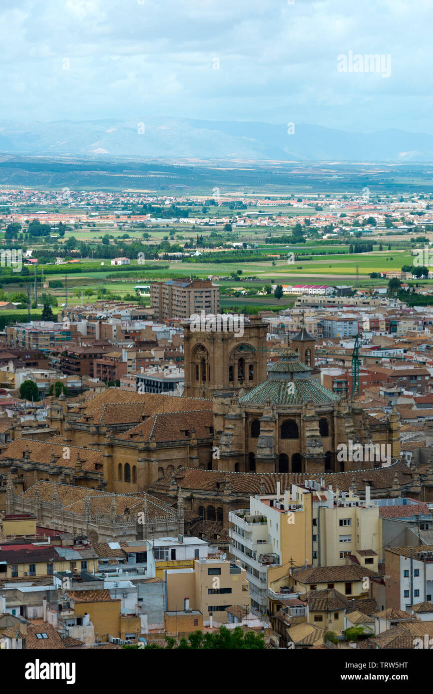 granada cityscape, seen from alhambra palace Stock Photo - Alamy