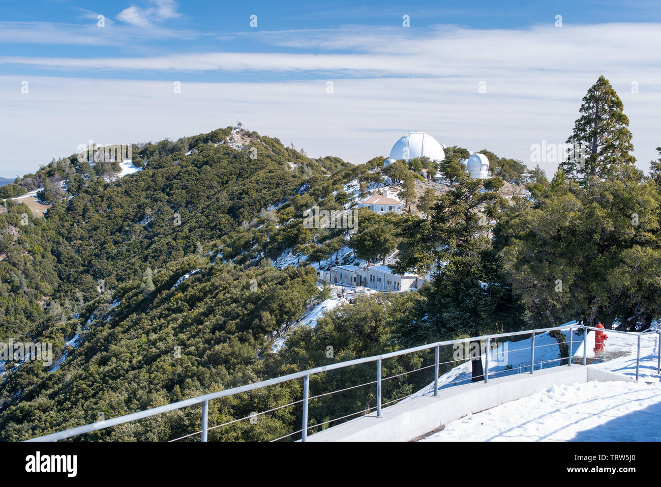 Snow on Lick Observatory at Mt Hamilton Stock Photo - Alamy