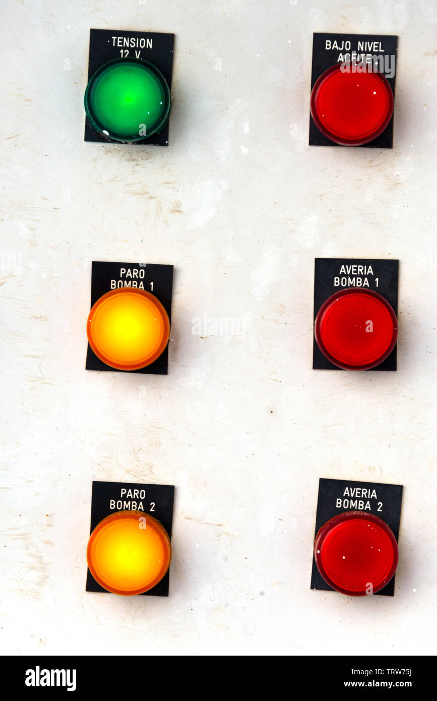 control panel on board of ferry in the mediteranean sea Stock Photo - Alamy