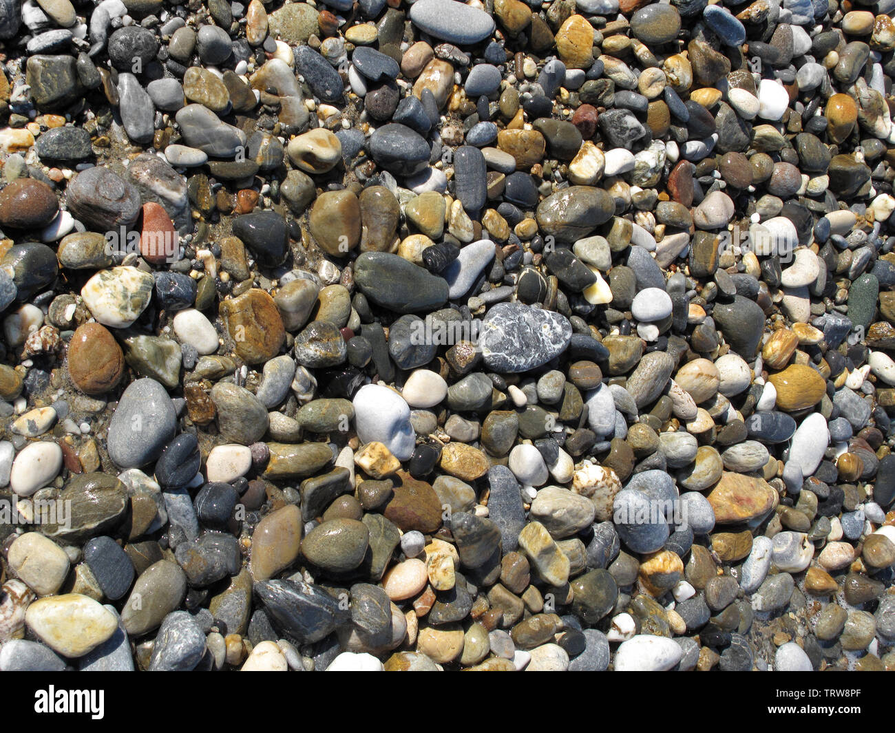 Nature background with sea wet pebble stones Stock Photo - Alamy