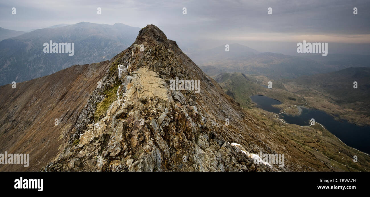 Crib Goch Snowdon Scrambling High Resolution Stock Photography and ...