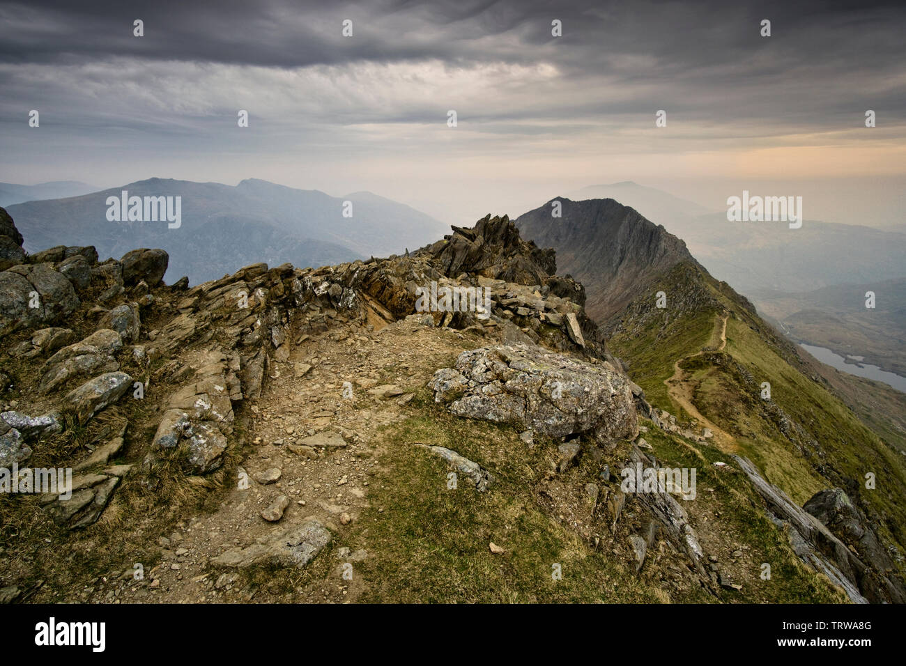 Crib goch snowdon scrambling hi-res stock photography and images - Alamy