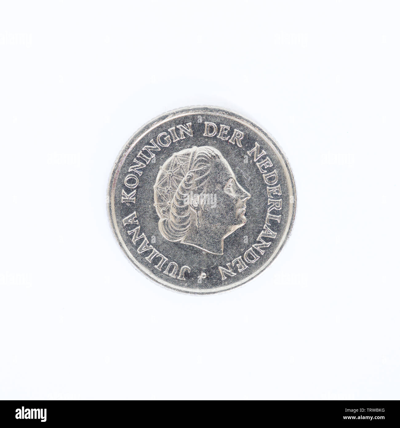 Netherlands 25 Cents - Juliana Coin - 1975 Stock Photo - Alamy
