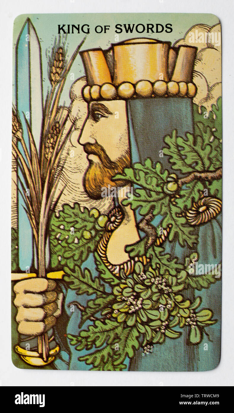 Morgan Greer Tarot Card - King of Swords Stock Photo - Alamy