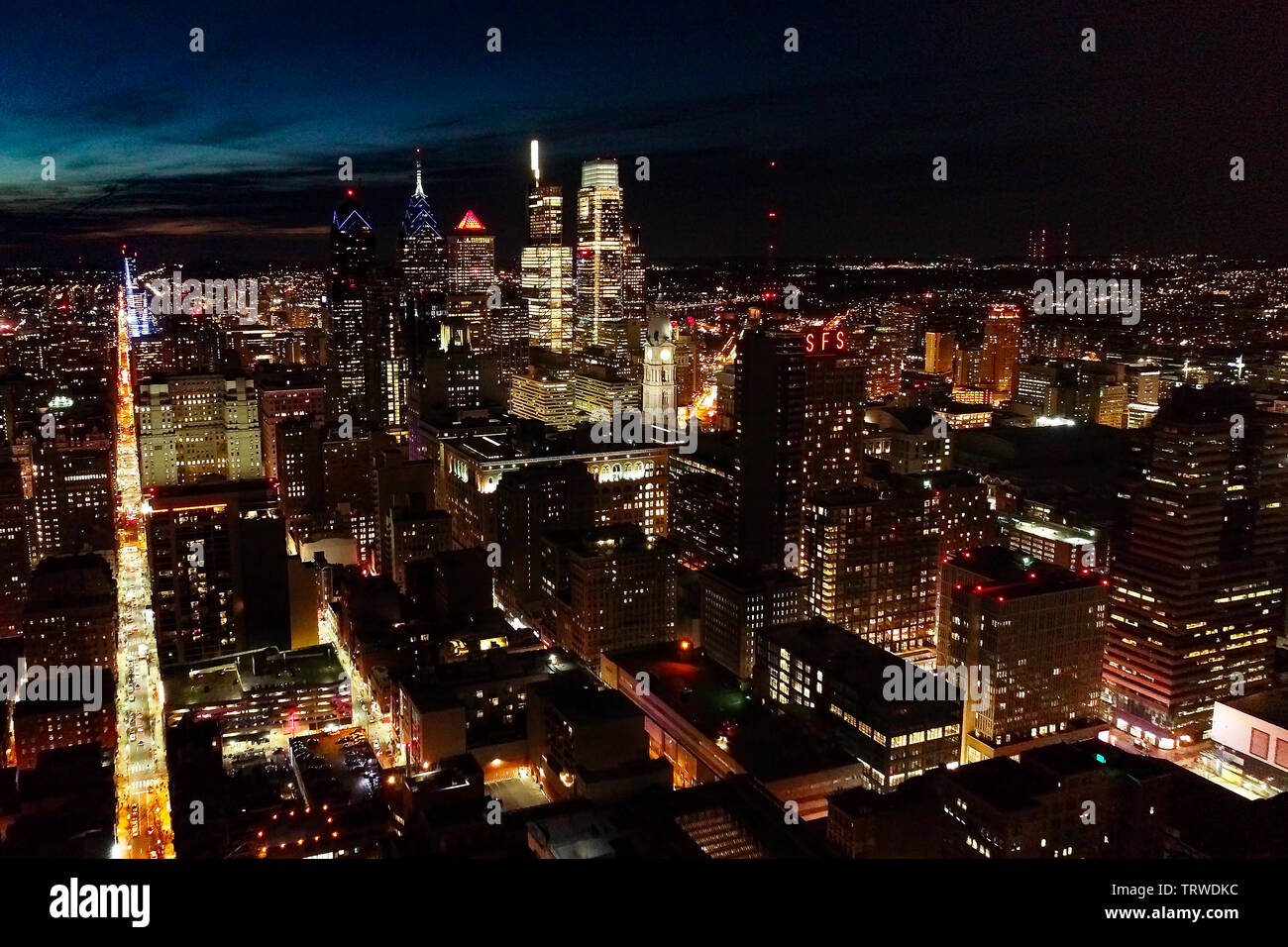 Aerial View of Center City Philadelphia Stock Photo - Alamy