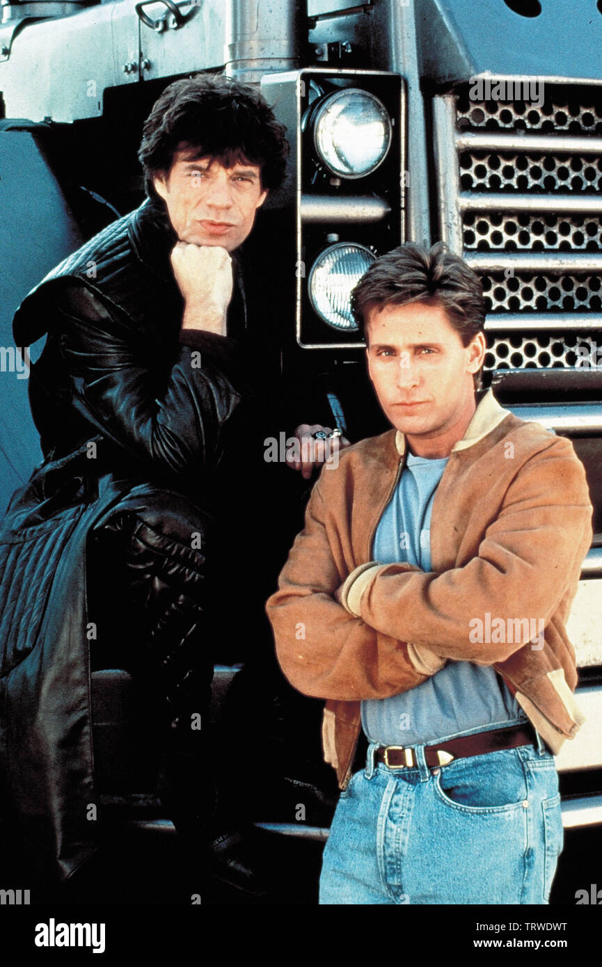 EMILIO ESTEVEZ and MICK JAGGER in FREEJACK (1992). Copyright: Editorial ...