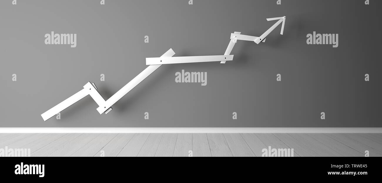 business chart on background wall - Illustration Stock Photo - Alamy