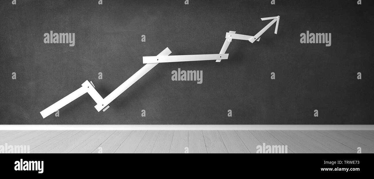 business chart on background wall - Illustration Stock Photo - Alamy