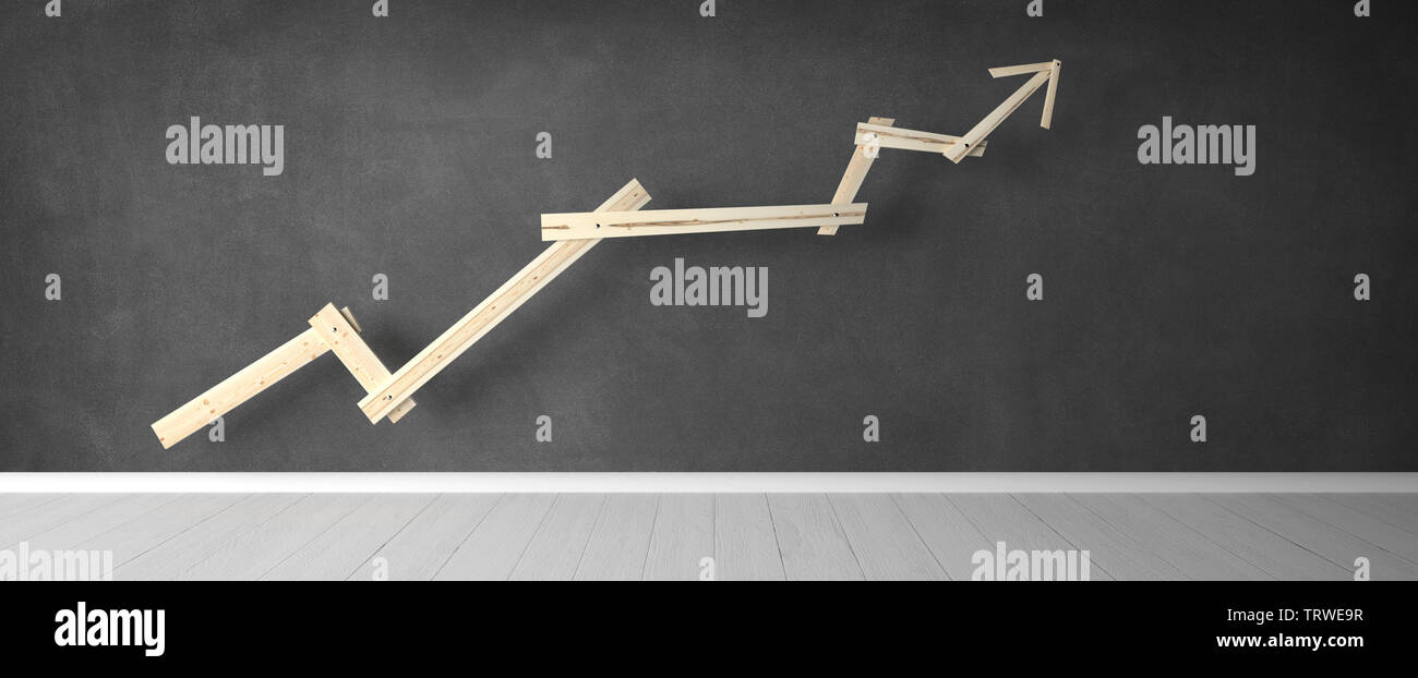 business chart on background wall - Illustration Stock Photo - Alamy