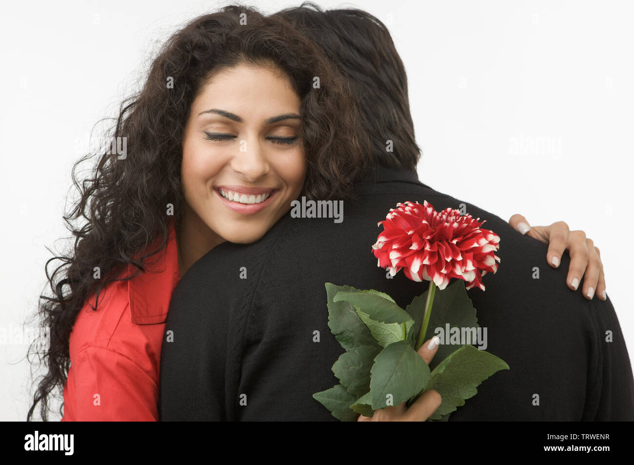 Rear view positive loving couple hi-res stock photography and images ...