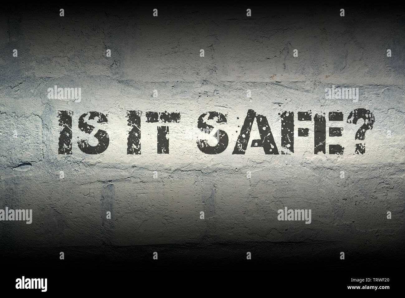 is it safe stencil print on the grunge white brick wall; specially ...