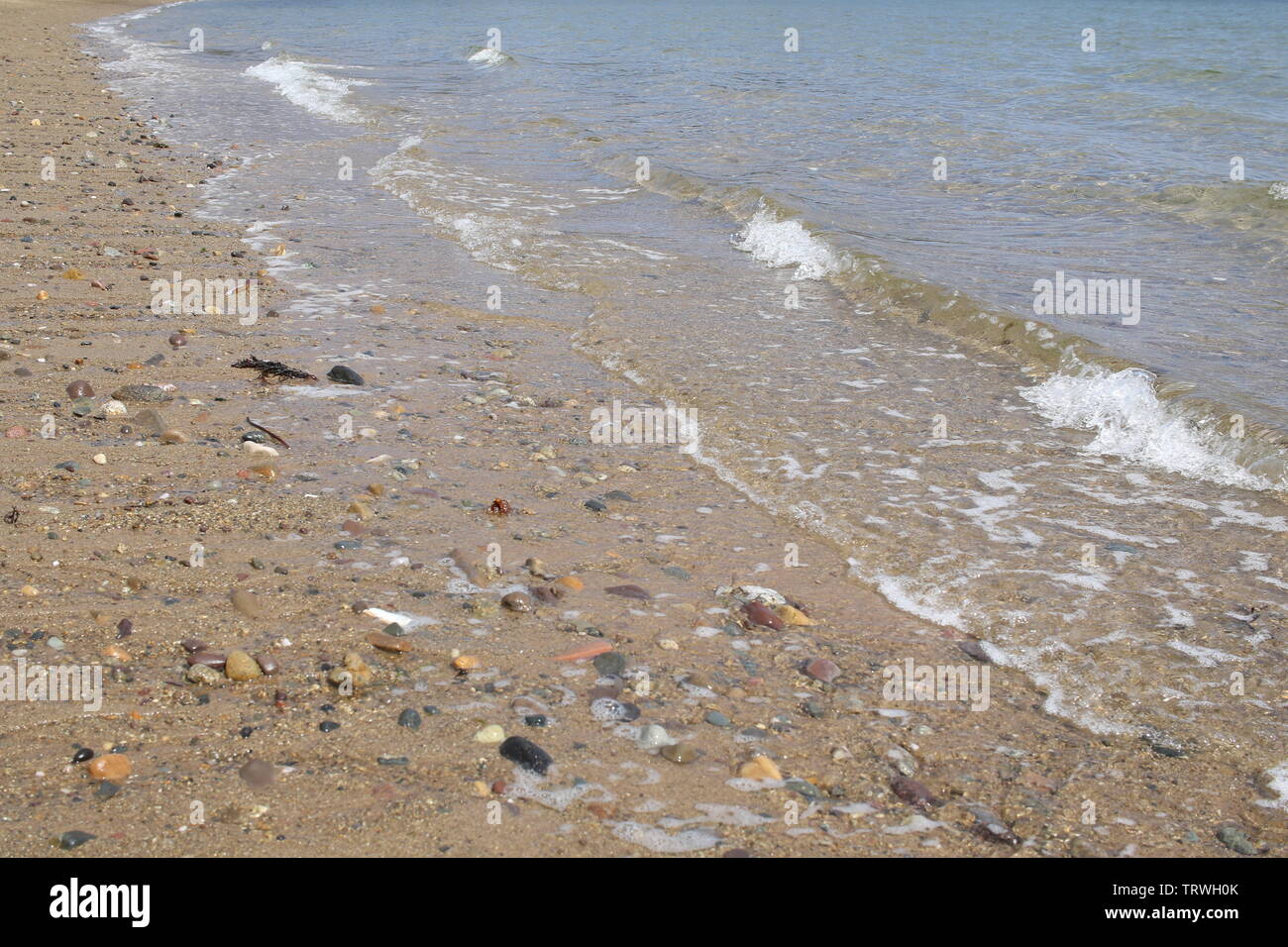 Surf on the beach near Brodick, Isle of Arran, Sotland, United Kingdom ...