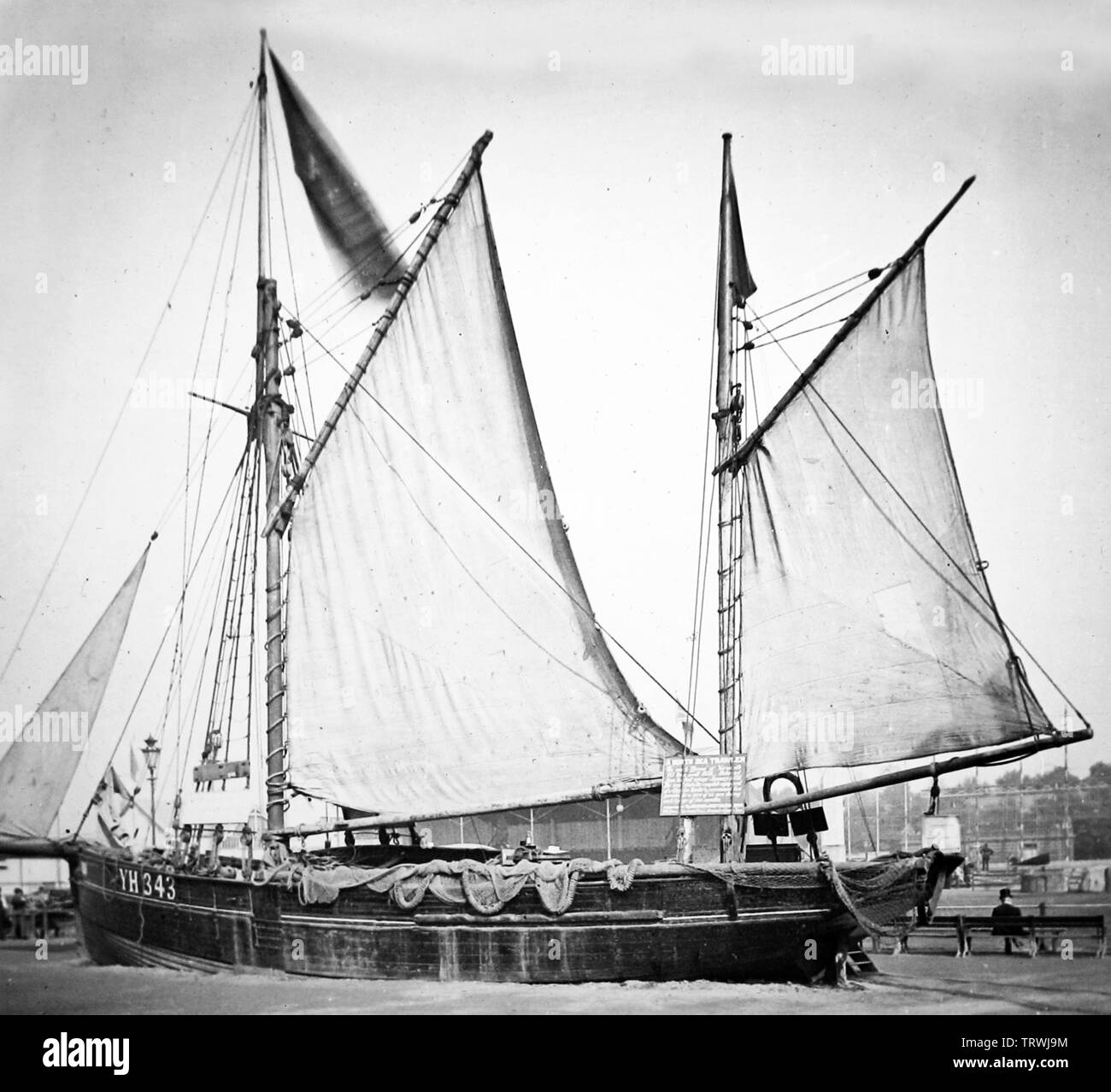 Trawler 'Heroine', Royal Naval Exhibition of 1891 in London Stock Photo ...