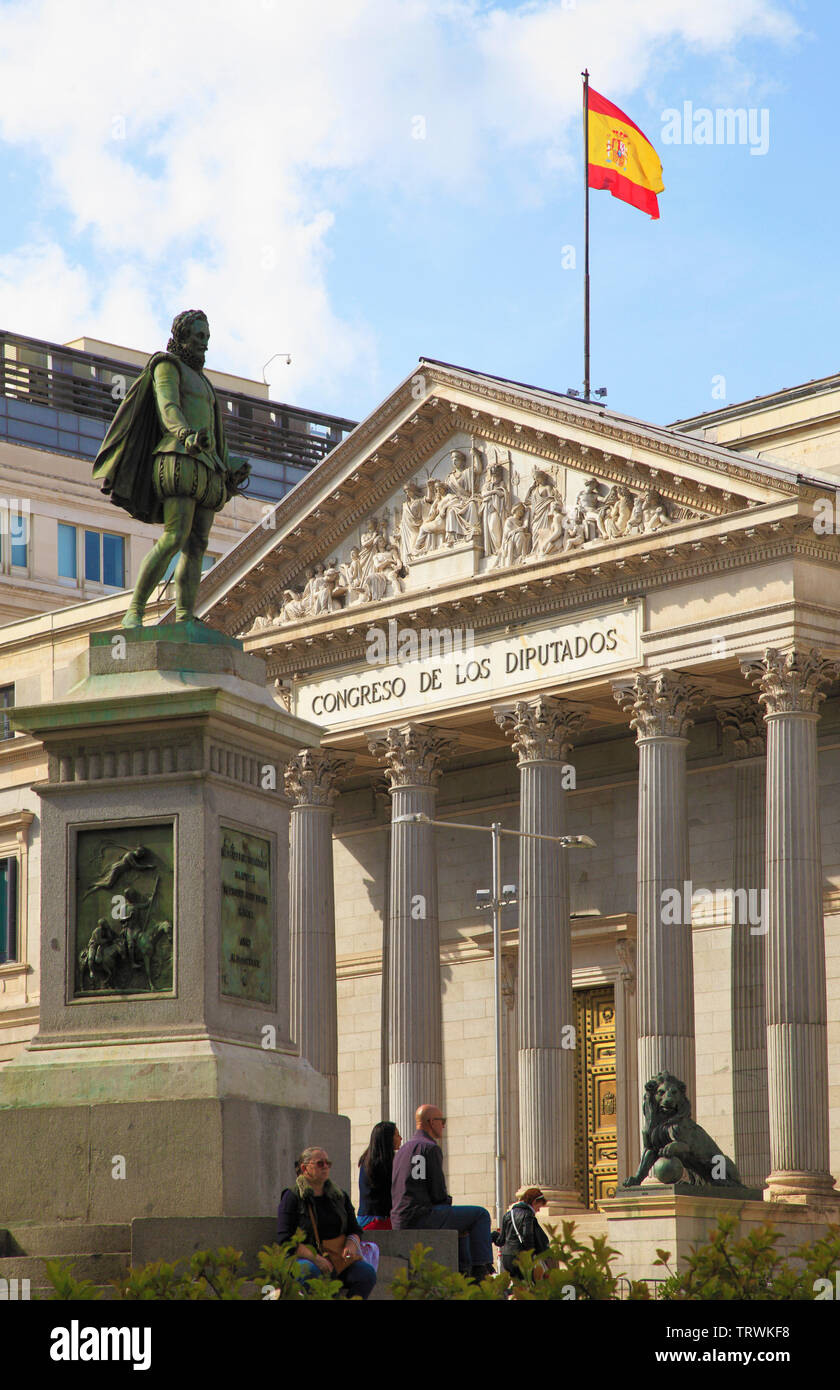 Spain, Madrid, Parliament, Congreso de los Diputados Stock Photo - Alamy