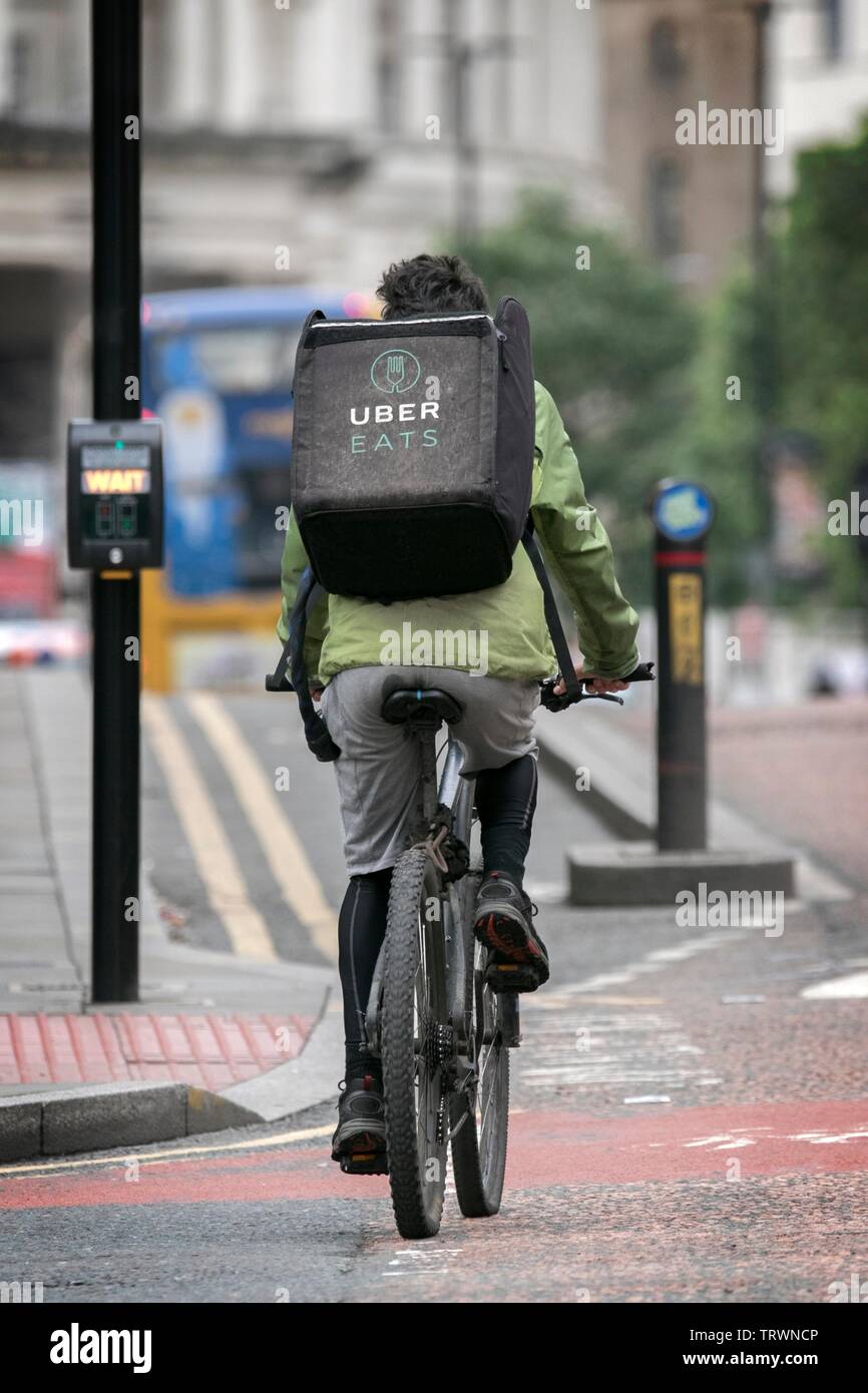 Uber eats worker hi-res stock photography and images - Alamy