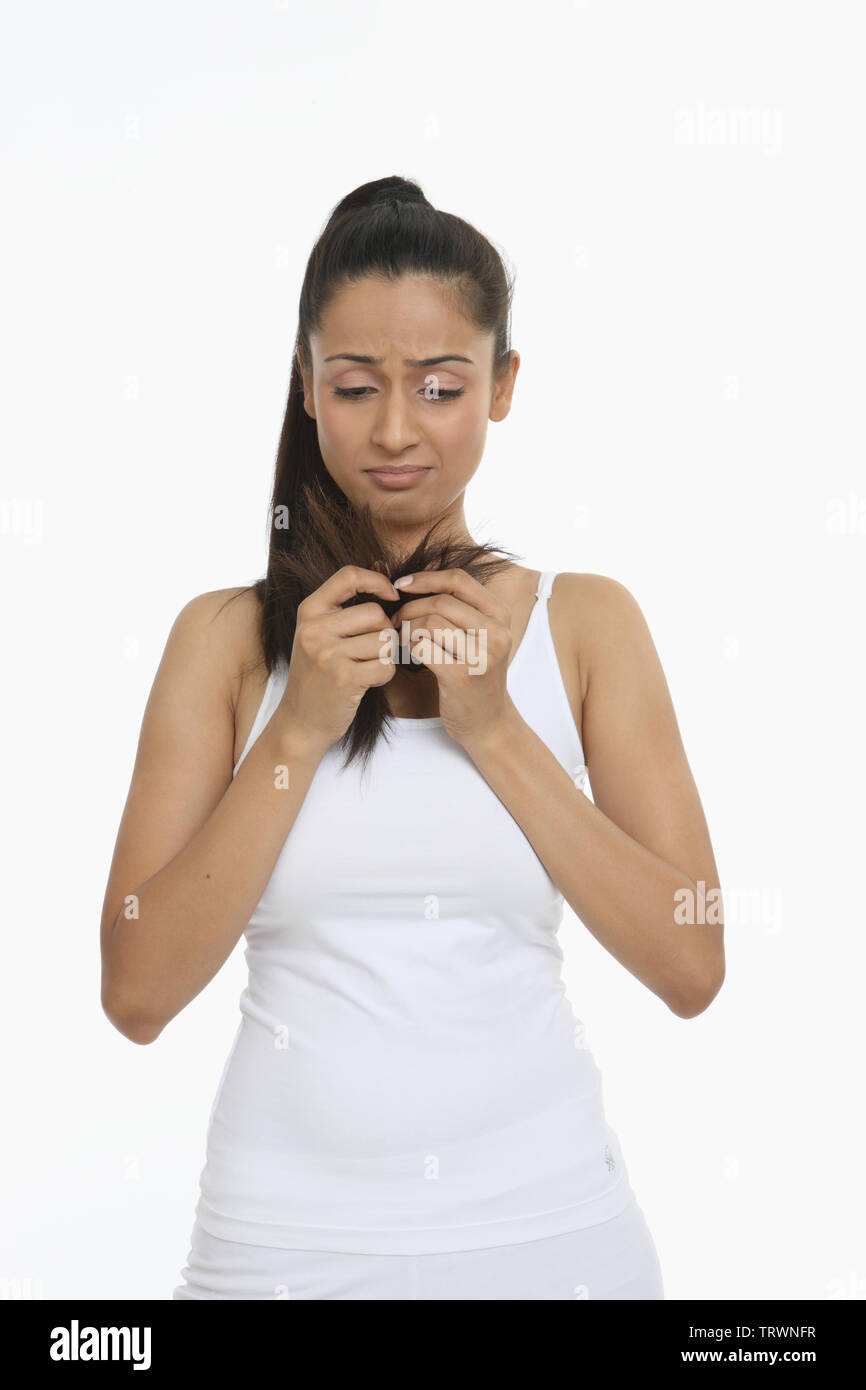 Worried young indian woman hi-res stock photography and images - Alamy