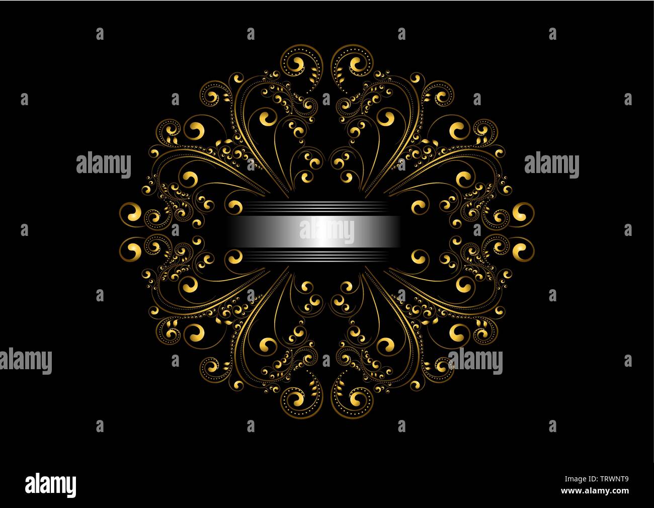 Oval frame vector ribbon hi-res stock photography and images - Alamy