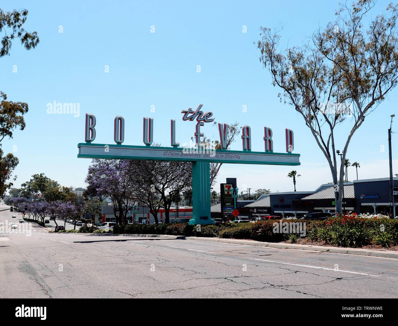 The Boulevard Sign, San Diego Stock Photo - Alamy