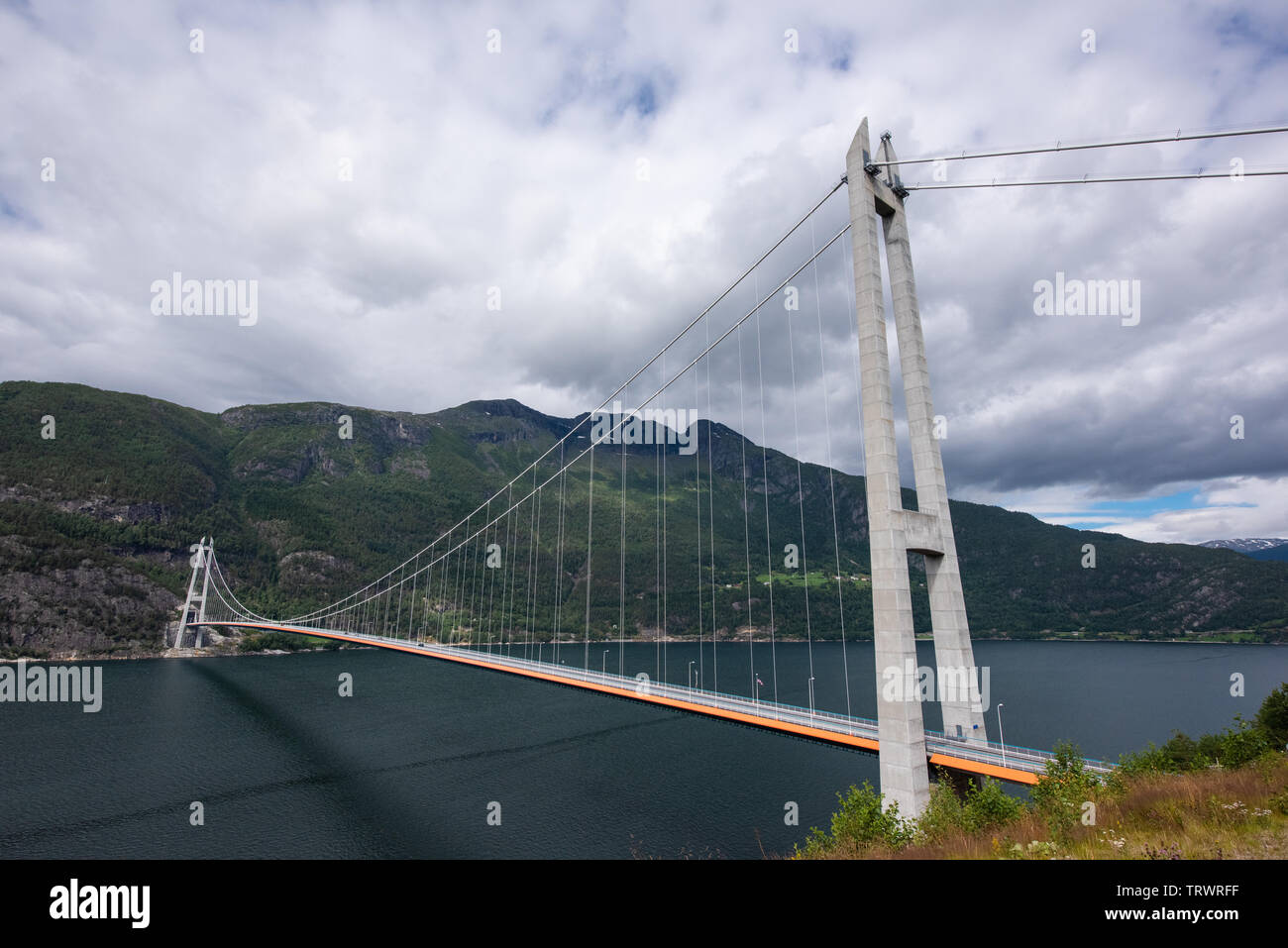 Hardanger Bridge across the Hardangerfjord in Norway / Scandinavia ...
