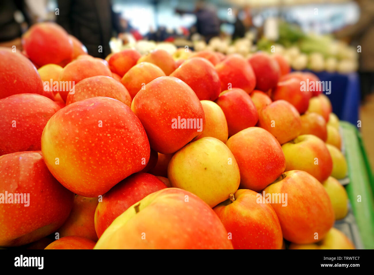 Healthy and Organic Fresh Fruit Apple in Bazaar Stock Photo - Alamy