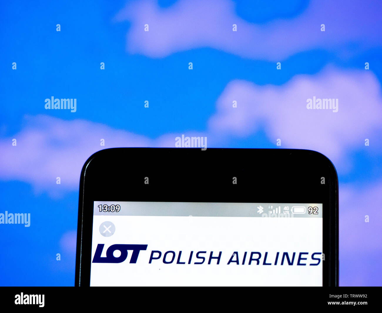 In this photo illustration the LOT Polish Airlines, legally ...