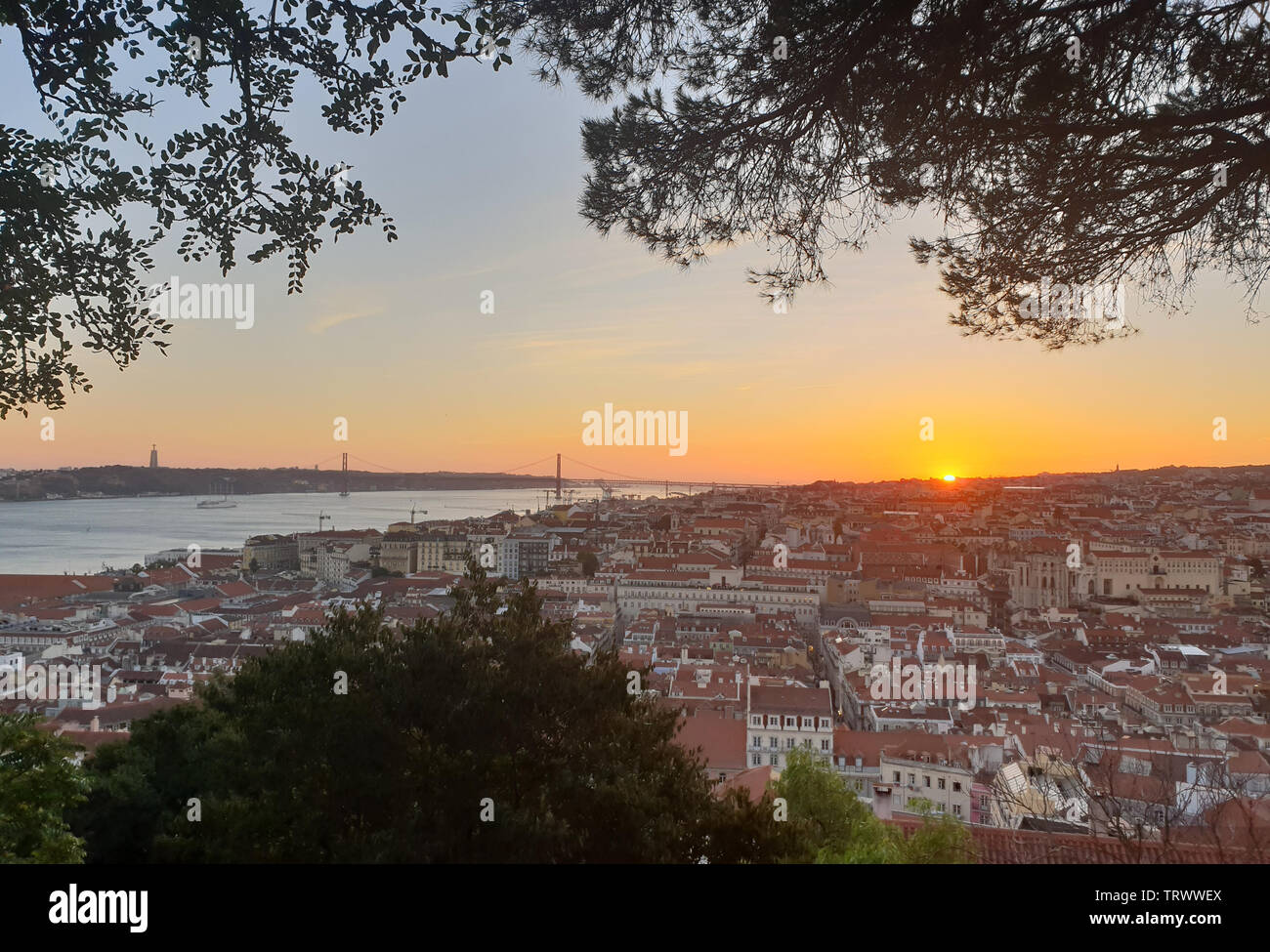 Lisboa sunset bridge view hi-res stock photography and images - Alamy