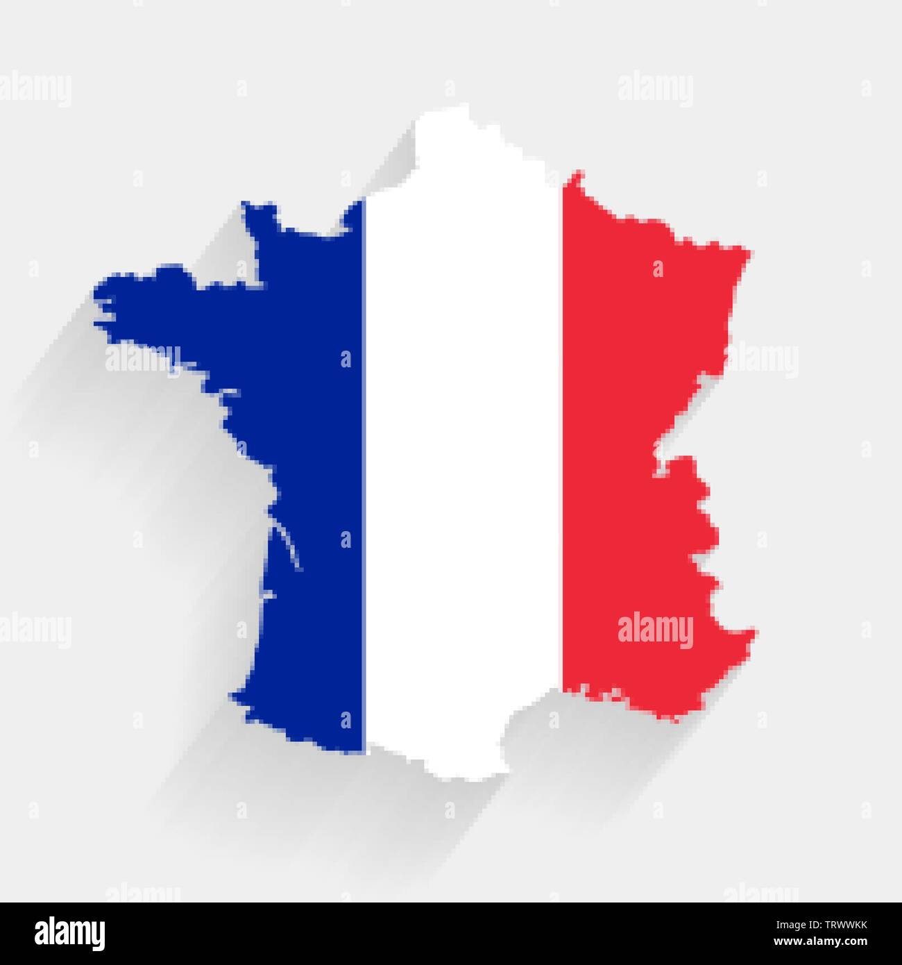 France flag map on gray background, vector, illustration, eps 10 file ...