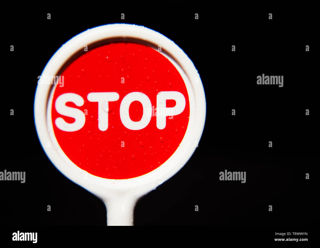 stop sign with water drops Stock Photo - Alamy
